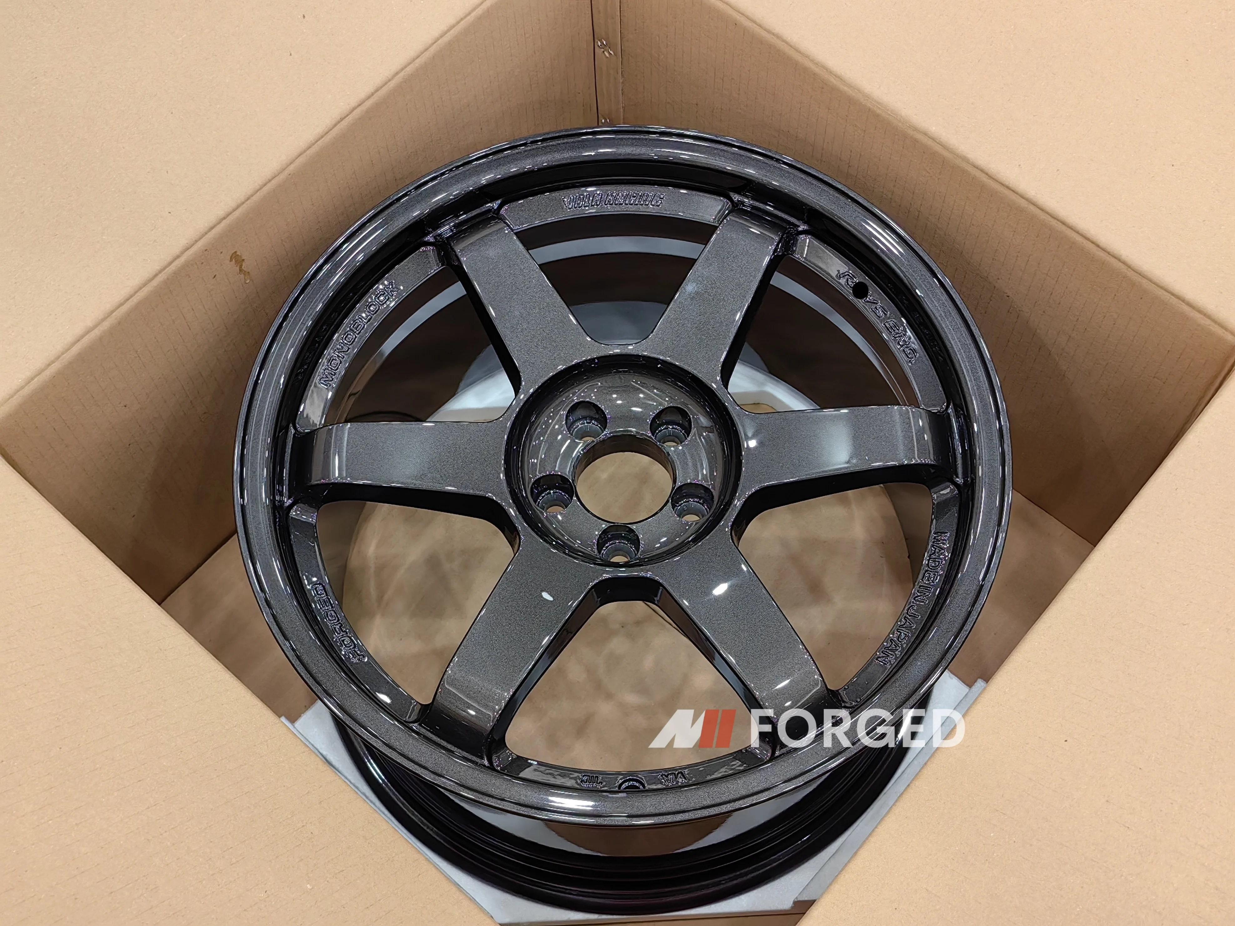 MN Forged Volk Racing TE37 SL Black Wheels – 6061-T6 Aluminum Alloy ...
