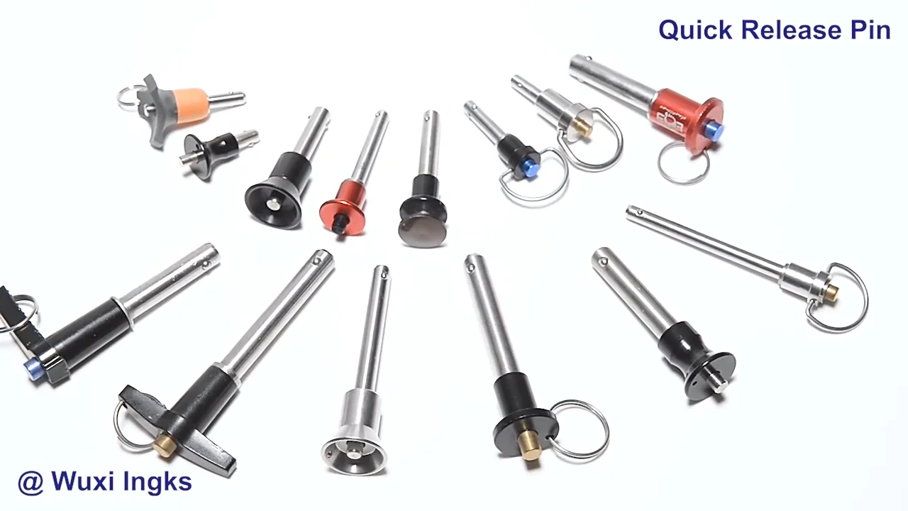 Stainless Steel Retractable Spring Plunger Push Button Ball Lock Quick ...