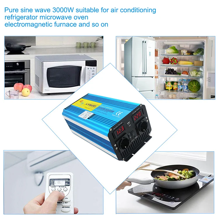 Lvyuan Dc - Ac 3000w Peak 6000w 12v 24v - 230v 220v Solar Inversor De ...