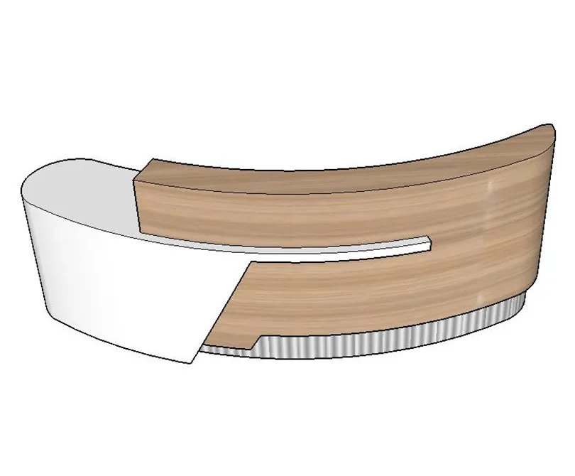 Hospital reception desk curved modern marble long office counter table ...