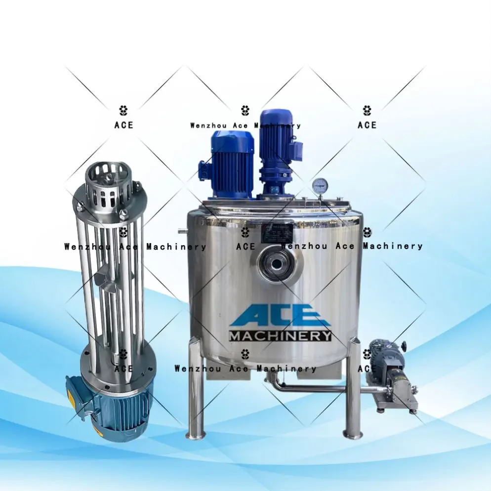 Ace 1000l Chemical Vacuum Agitator Mixer Heating Vessel Stainless Steel ...