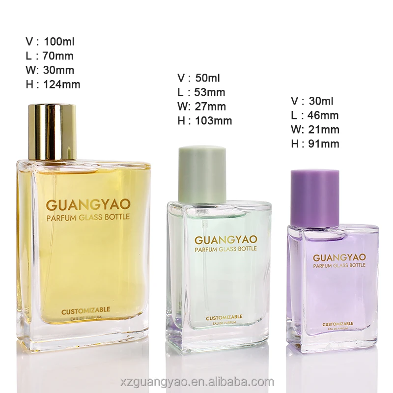 Luxury Transparent Round Flat Glass Perfume Glass Bottle Unique ...