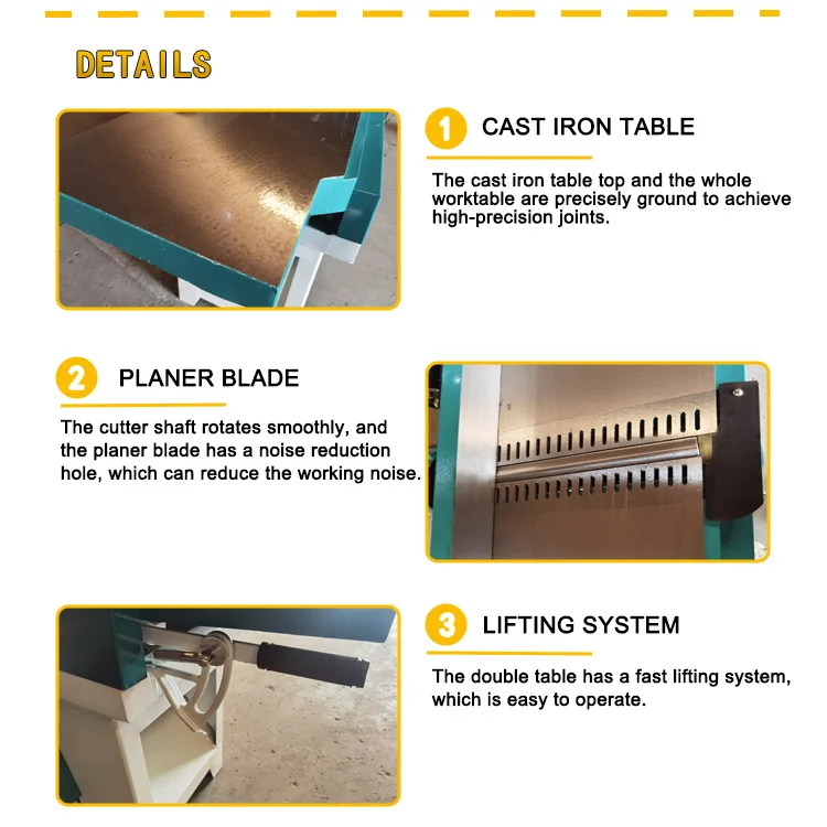 Woodworking Bench Planer - Heavy Industrial Solid Wood Surface Planer MB504