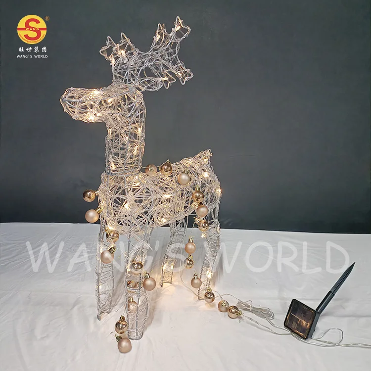 3d Acrylic Deer Solar Lights Outdoor Use Deer Led Light Decoration For ...