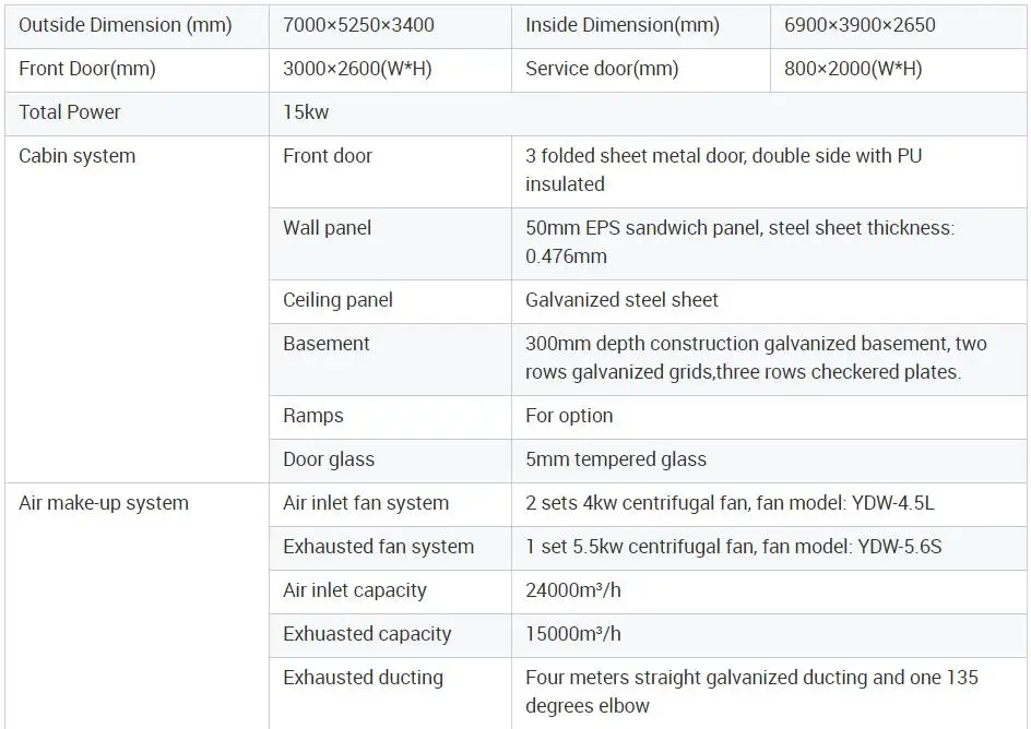 3cm-pb15 Auto Spray Booth Electric/diesel Vehicle Heating System Spray Painting Booth Car ...