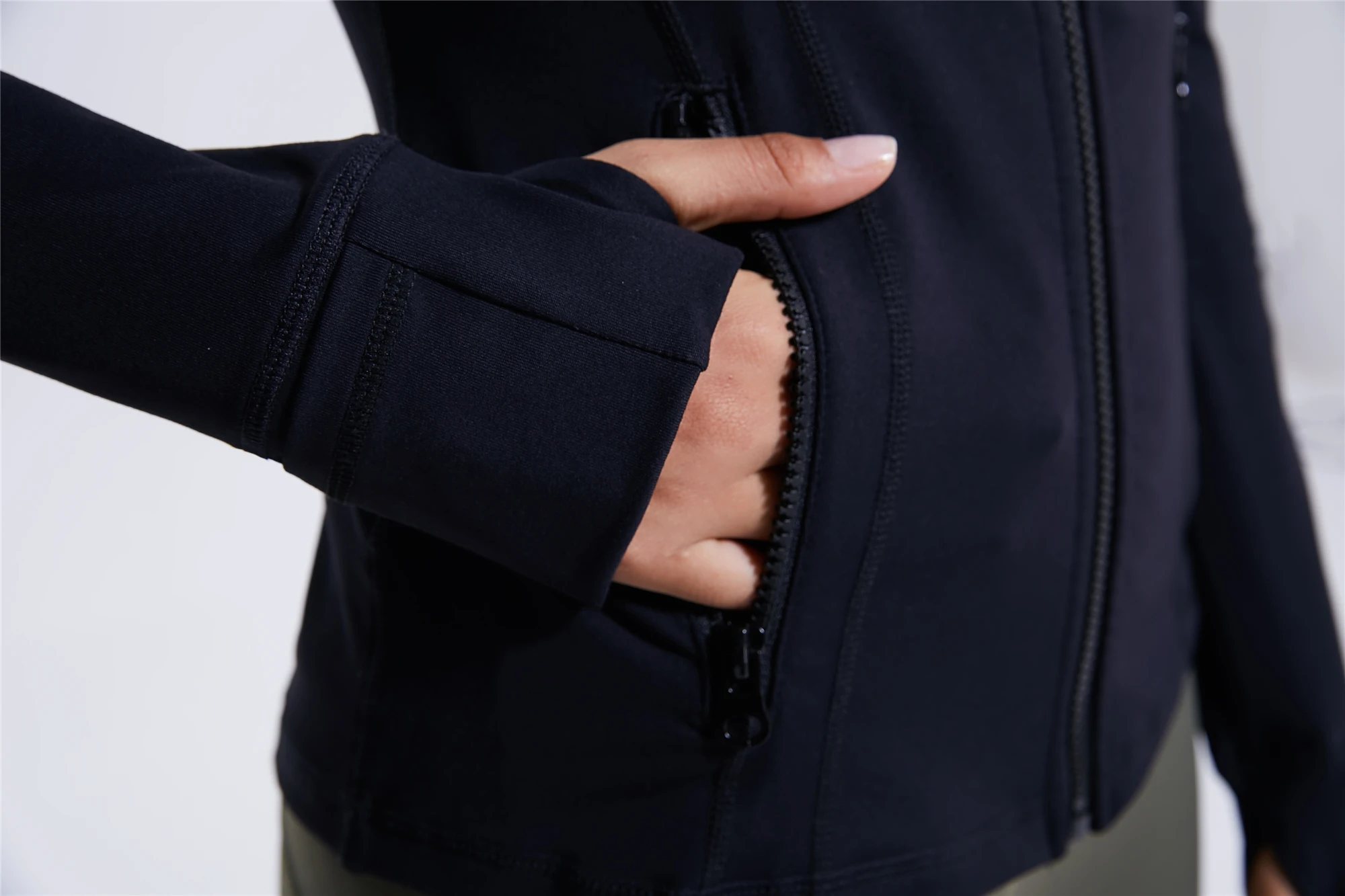 Womens Lightweight Full Zip Running Track Jacket - Yoga Sportswear