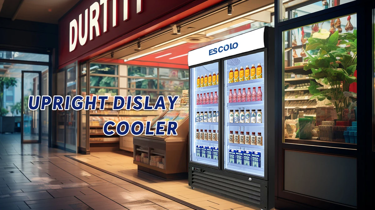 ETL Upright Showcase Fridge - Auto-Defrost Display Cooler