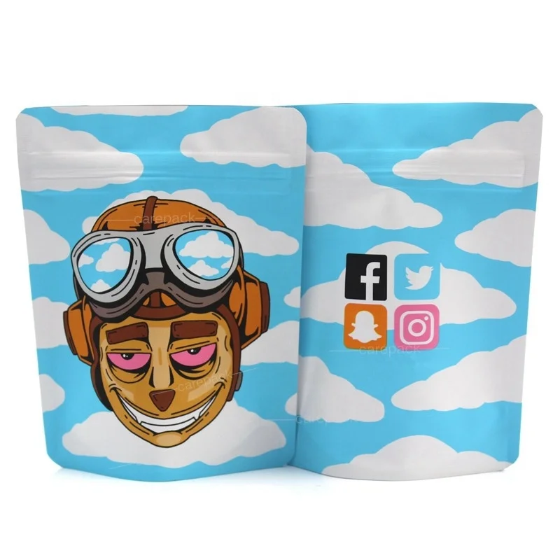 Custom Velvet Texture Smooth Mylar Edible Soft Touch Matte 3.5g Cookie ...