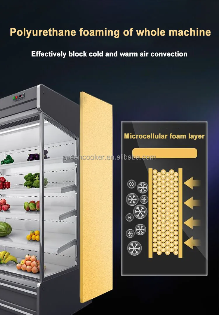 Multideck Open Chiller with Mist Feature for Fruits and Vegetables
