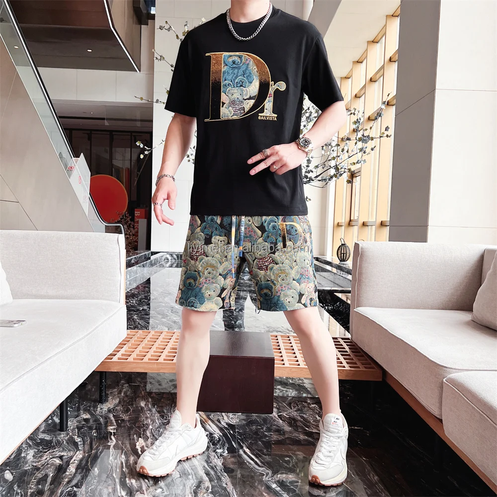 Wholesale Summer Casual Shorts Sets Short Sleeve T Shirt Shorts Solid Tracksuit Set 2 Pieces ...