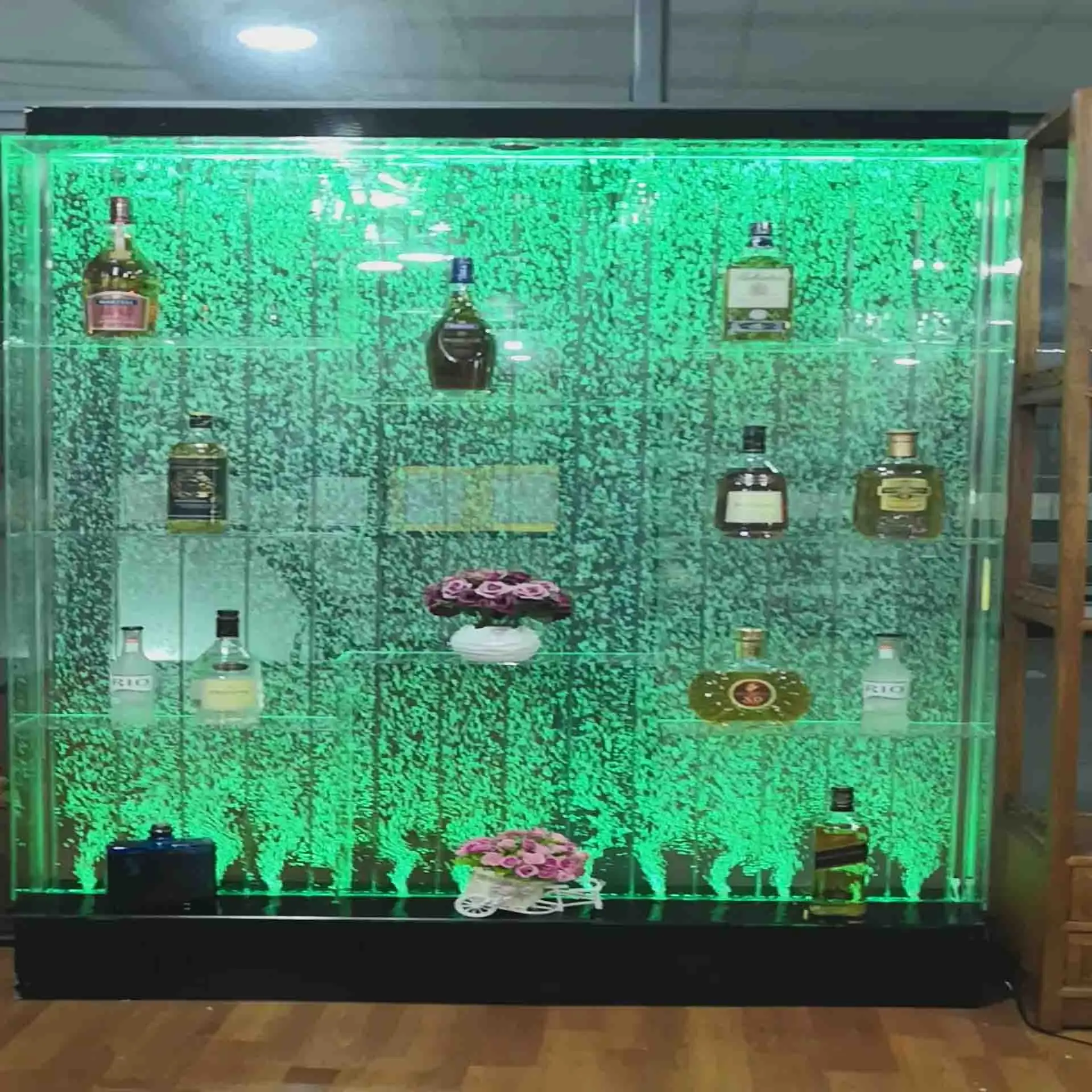 Acrylic Water Bubble Wall Rack - LED Lighting & Storage