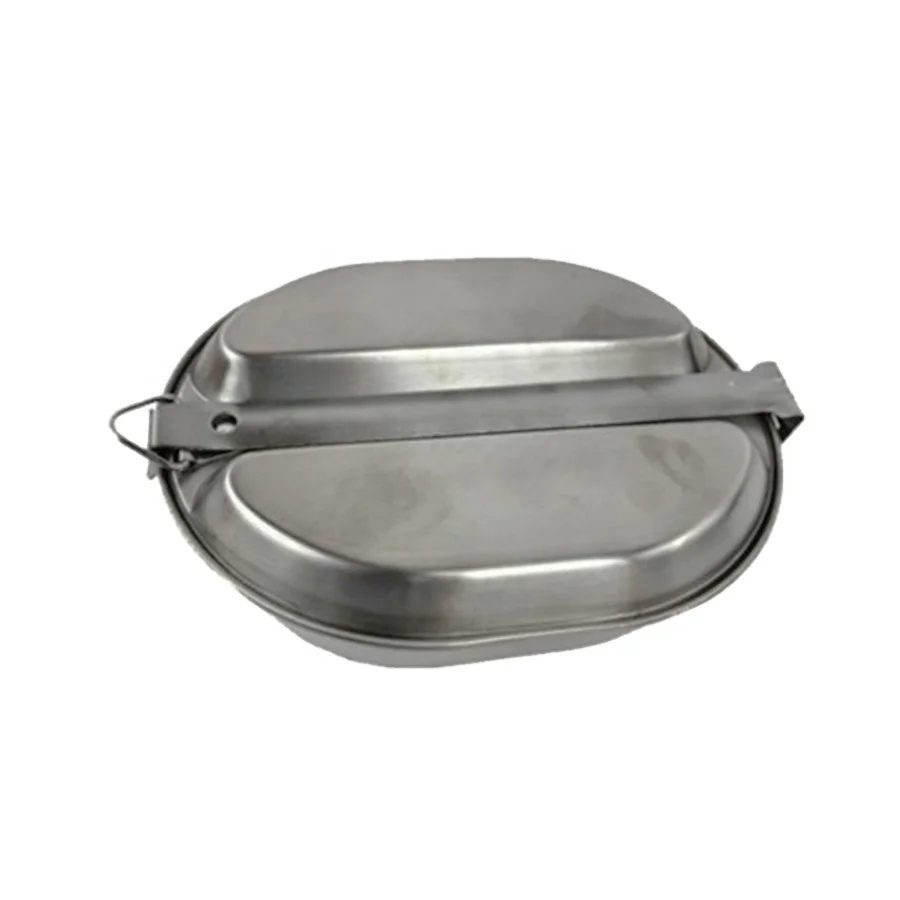 Stainless Steel Material Tactical Combat Mess Kit Tray Outdoor Sports ...