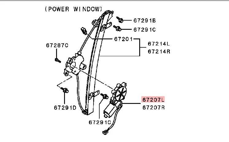 Car Power Window Regulator Control Motor For Mitsubishi Triton L200 ...
