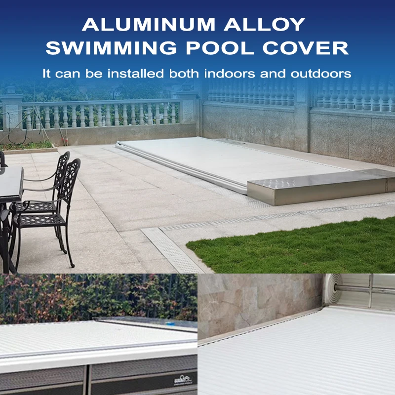 Track Automatic Rolling Shutter Electric Pool Cover Pool Motor Custom ...