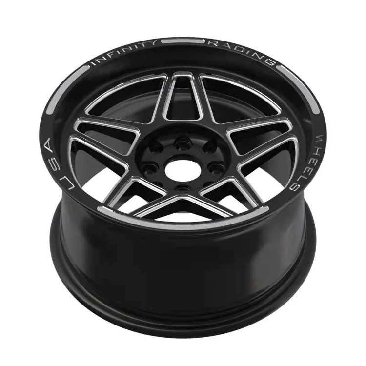 Delta Drag Race Staggered 15x4 15x7 15x8 Alloy Racing Wheels With Black ...