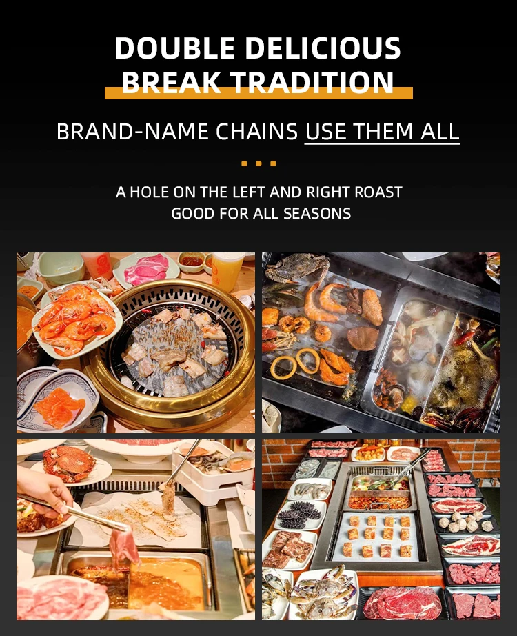 Modern Commercial Hot Pot Table for Hotels and Dining Stylish Design ...