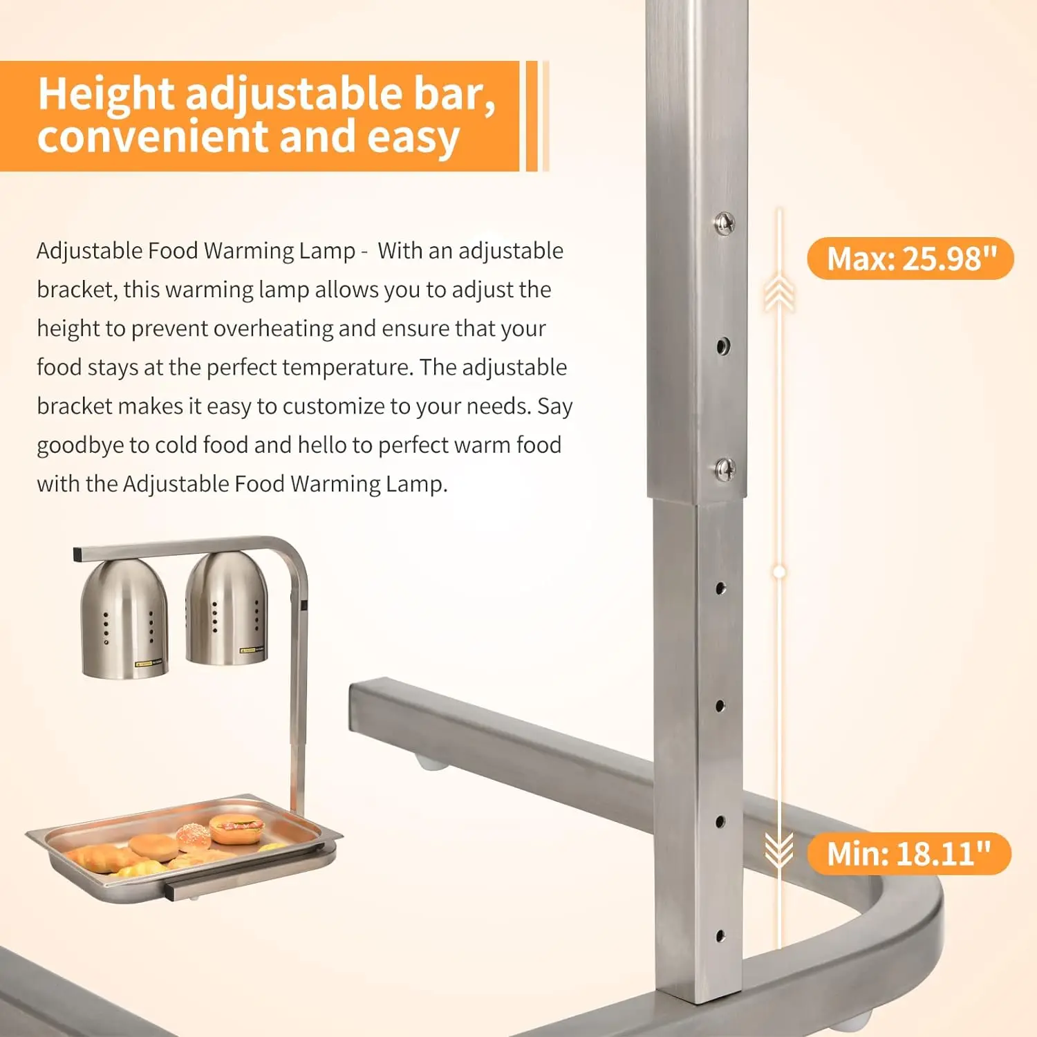 Commercial Food Heat Lamp,Food Warmer Light,Electric Food Warmer,Keep ...