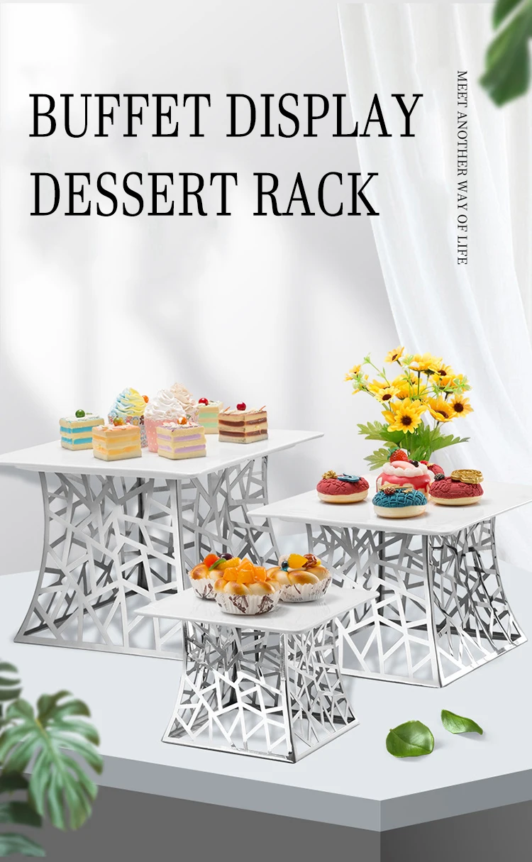 Tianxing Buffet Food Display Stand - Stainless Steel Dessert Riser