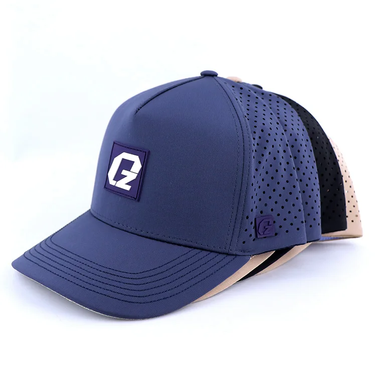 Qianzun Custom Waterproof Perforated Running Hat Rubber Pvc Logo 5 ...