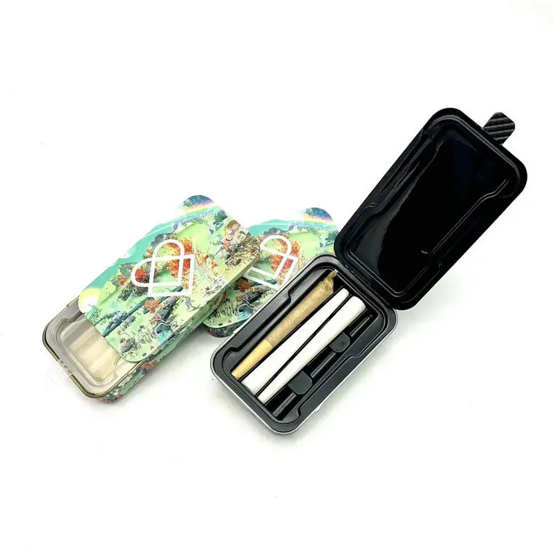 Half Airtight Slide Child Resistant Metal Box For Prerolls Packaging ...