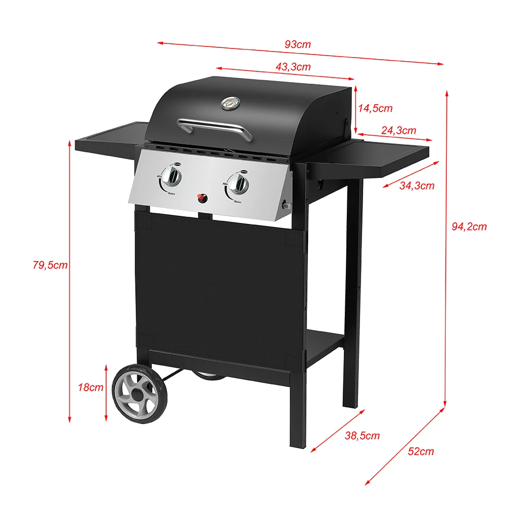 2 Burner Propane BBQ Grills - Perfect for Outdoor Cooking