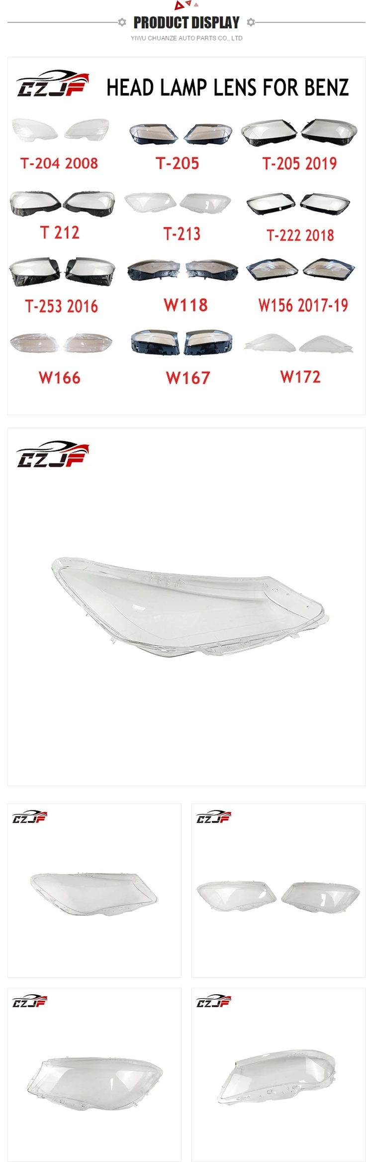 奔驰t-213 2139066601 2139066501的cz汽车前照灯透镜汽车外壳罩 - Buy 汽车大灯透镜 ...
