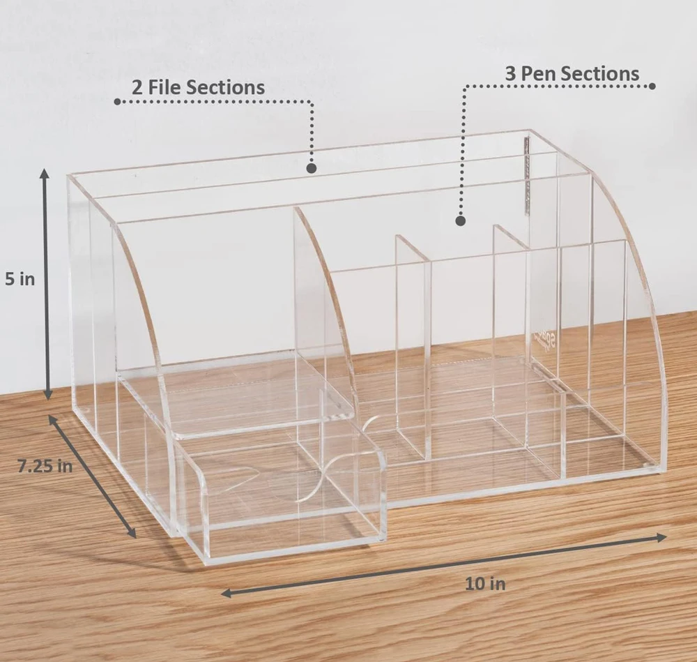 Custom Clear 9 Compartments Office Supplies And Desk Accessories ...