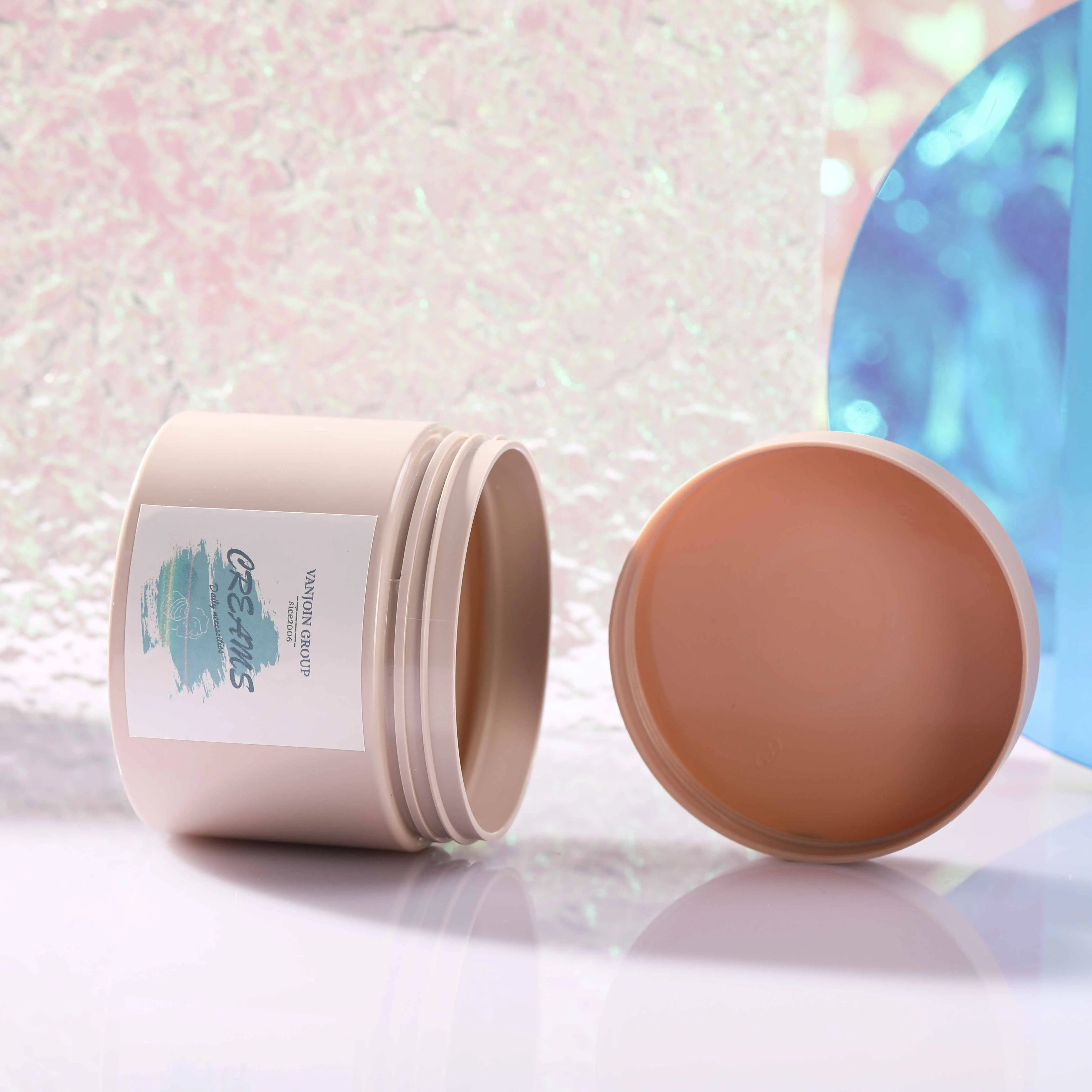 Private Custom 8oz 200ml 240ml 250ml Empty Body Butter Jars Plastic Jar ...