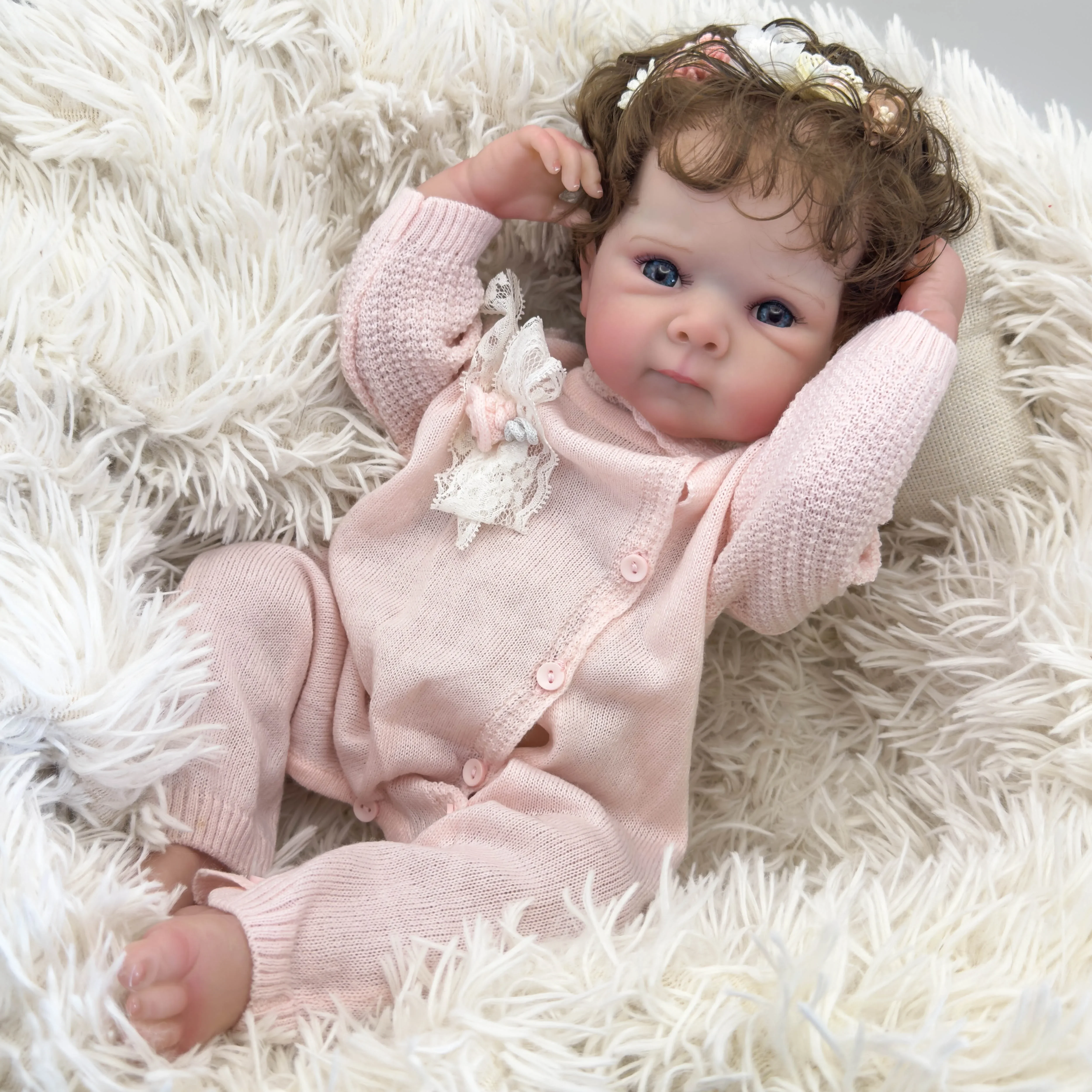NPK 19inch Full Body Bettie Collectible Art Doll - Soft Silicone Bebe Doll