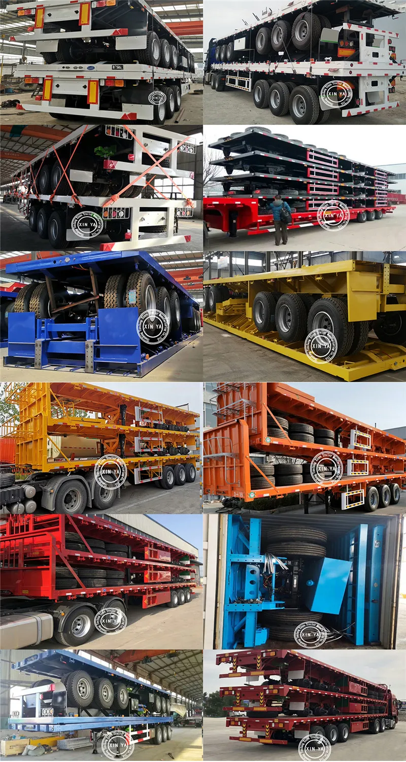2 Axle 3 Axle Full Semi Trailer Drawbar Tipping Dumper Cargo Fence Full ...