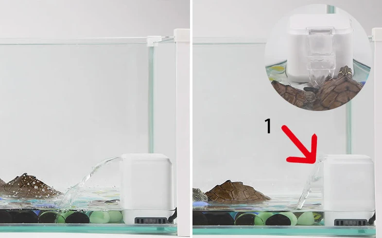 SUNSUN 3-in-1 Waterfall Filter - Ideal for Low Water Turtles