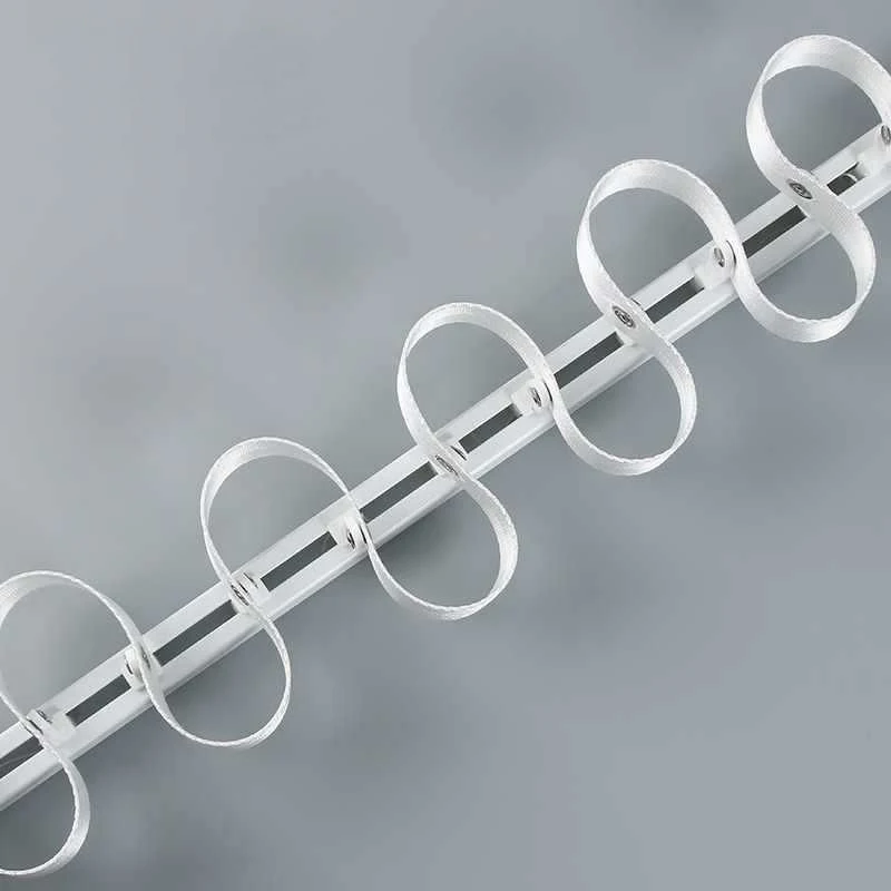 Modern Style Double Ripple Fold S Aluminum Window Curtain Track Rails ...