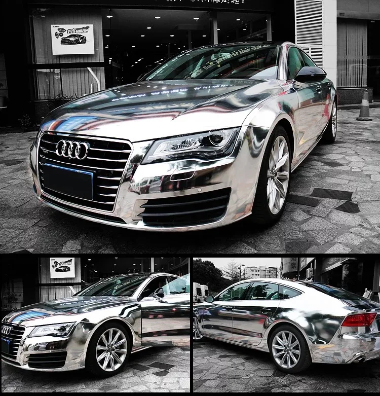 Chrome Vinyl Roll - Adhesive Car Wrapping for Stylish Upgrade