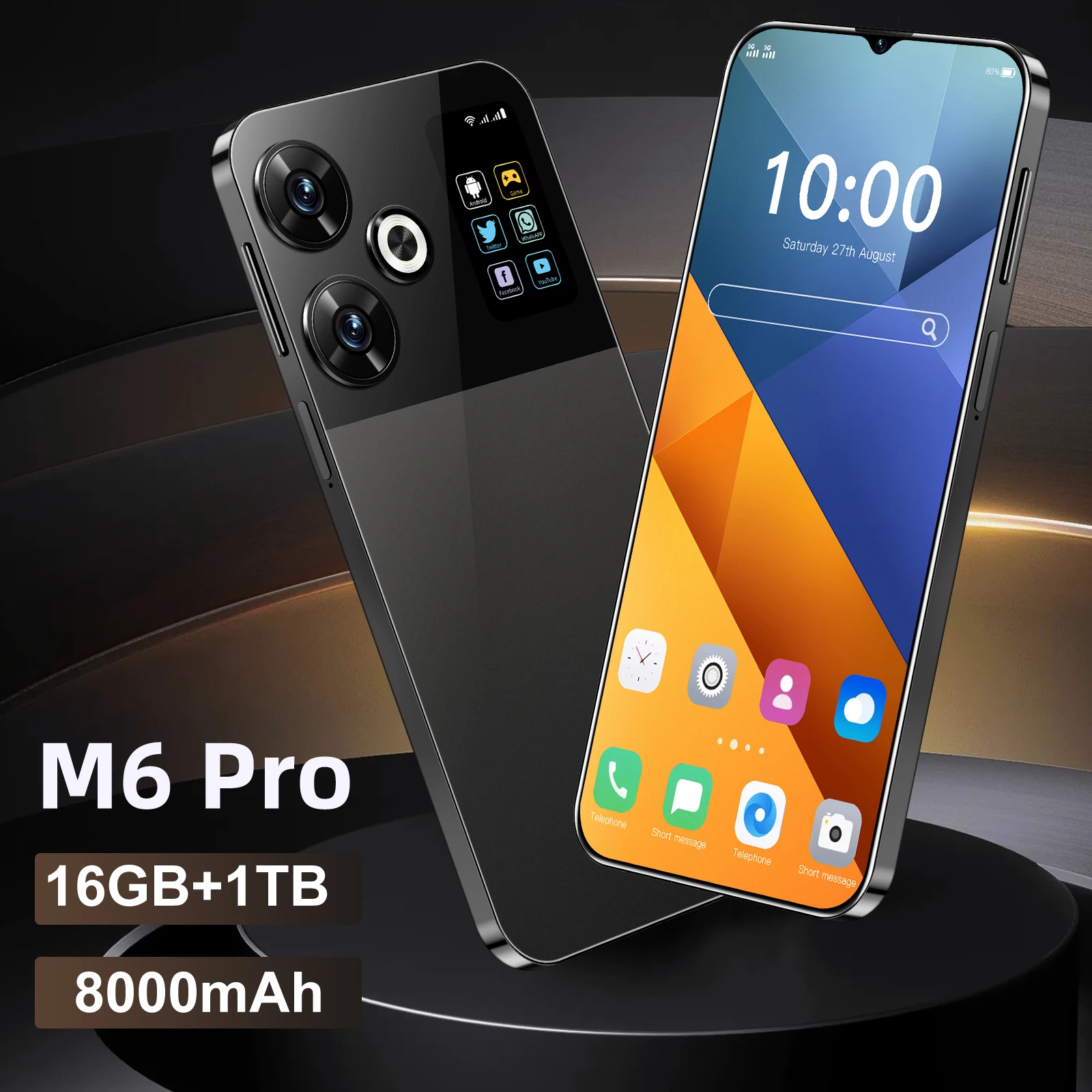 Wholesale Next-Gen Mobile Phones M6 Global 5G Android with Dual SIM ...