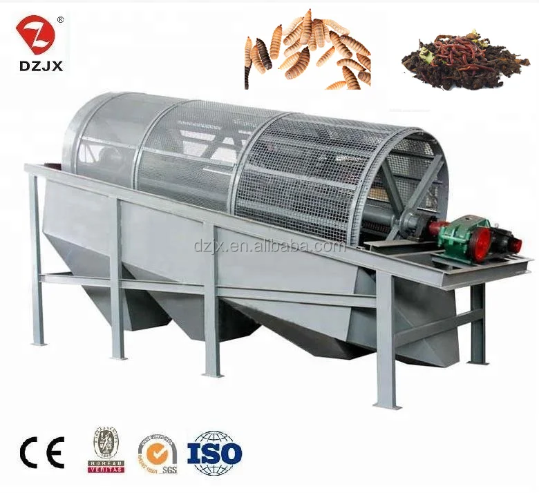 Dzjx Industrial Compost Vermicompost Rotating Sieve Machinery Bsf ...