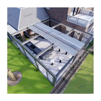 3x3 6x6 Veranda Remote Automatic Garden Patio Canopy Shade Balcony ...