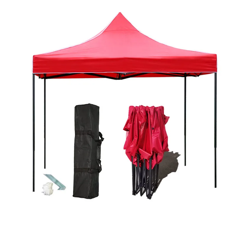 10x10 Tent Waterproof Retractable Tent Complete Set Red Post Camping ...