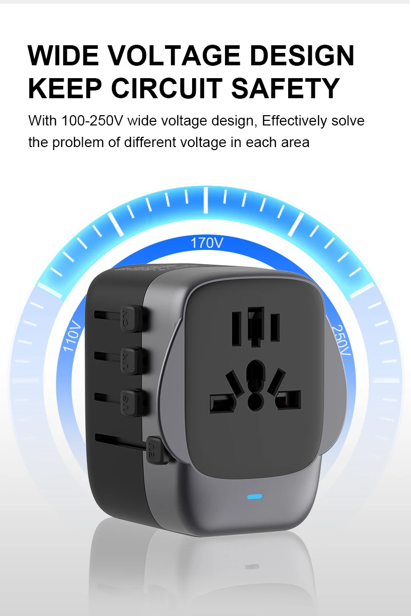 Universal Travel Plug Adapter Fast Charging Fast Charger Type C Power ...