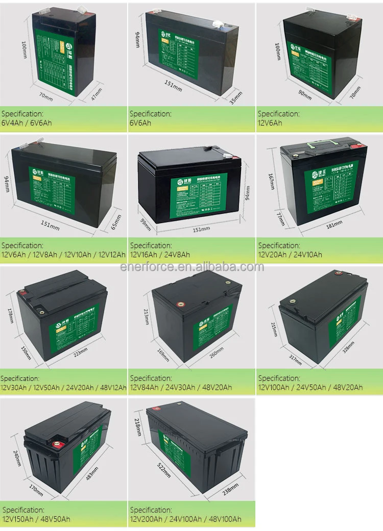 Enerforce Oem 6v 12v 24v Lithium Ion Battery 2000+ Cycle 24v 12ah ...