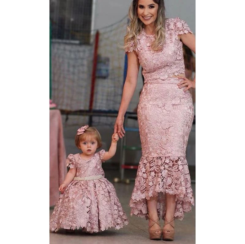 Customized Romantic Full Lace Children wedding party frock design ...