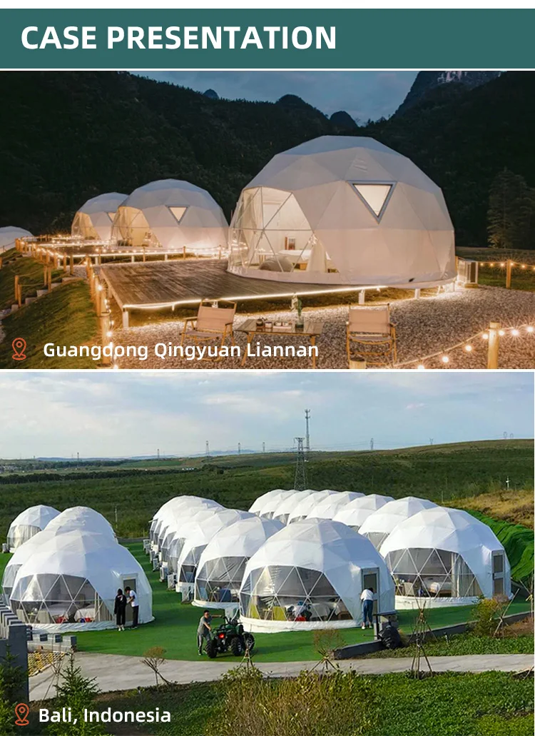 Detachable Geodesic Greenhouse Prefab Dome House Eco Transparent Winter ...
