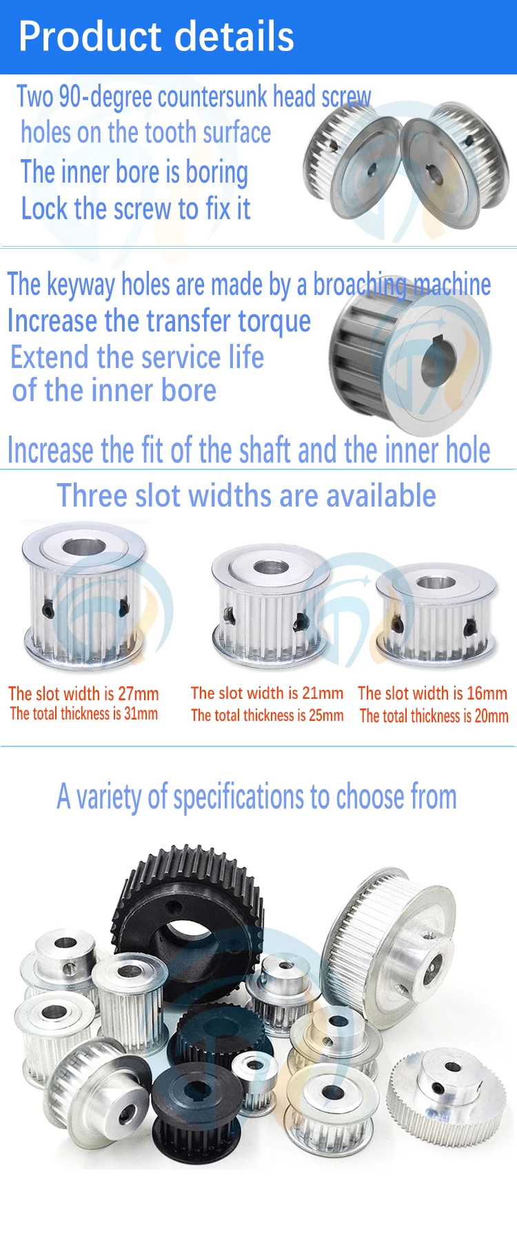 Customized Group 45 Steel Aluminum Timing Transmission OEM Support for ...