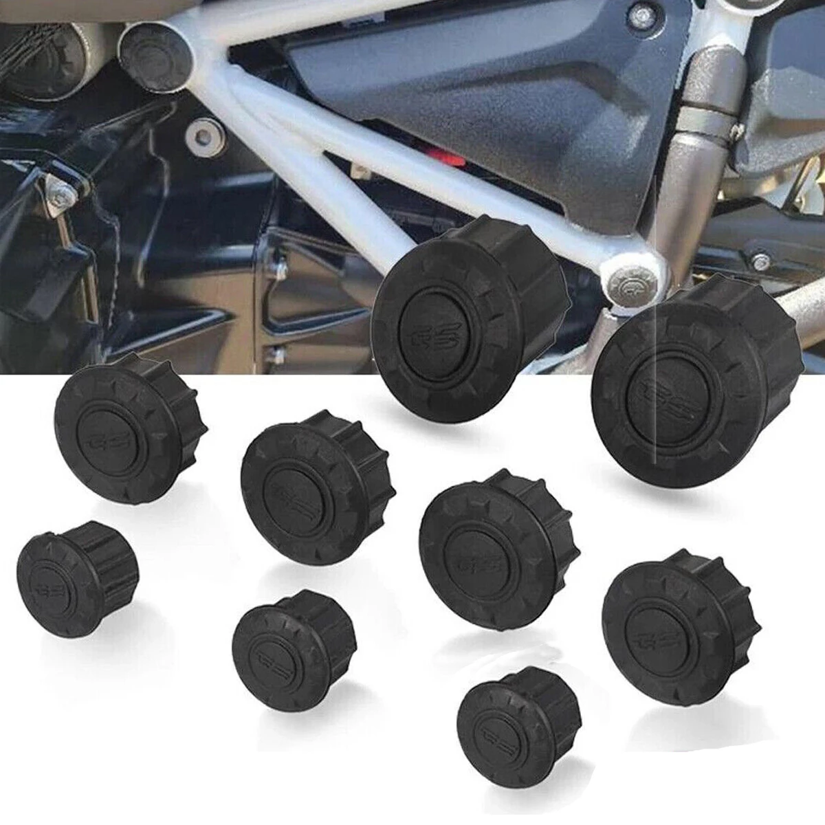 RACEPRO Motorcycle Frame Caps - Durable & Versatile Protection