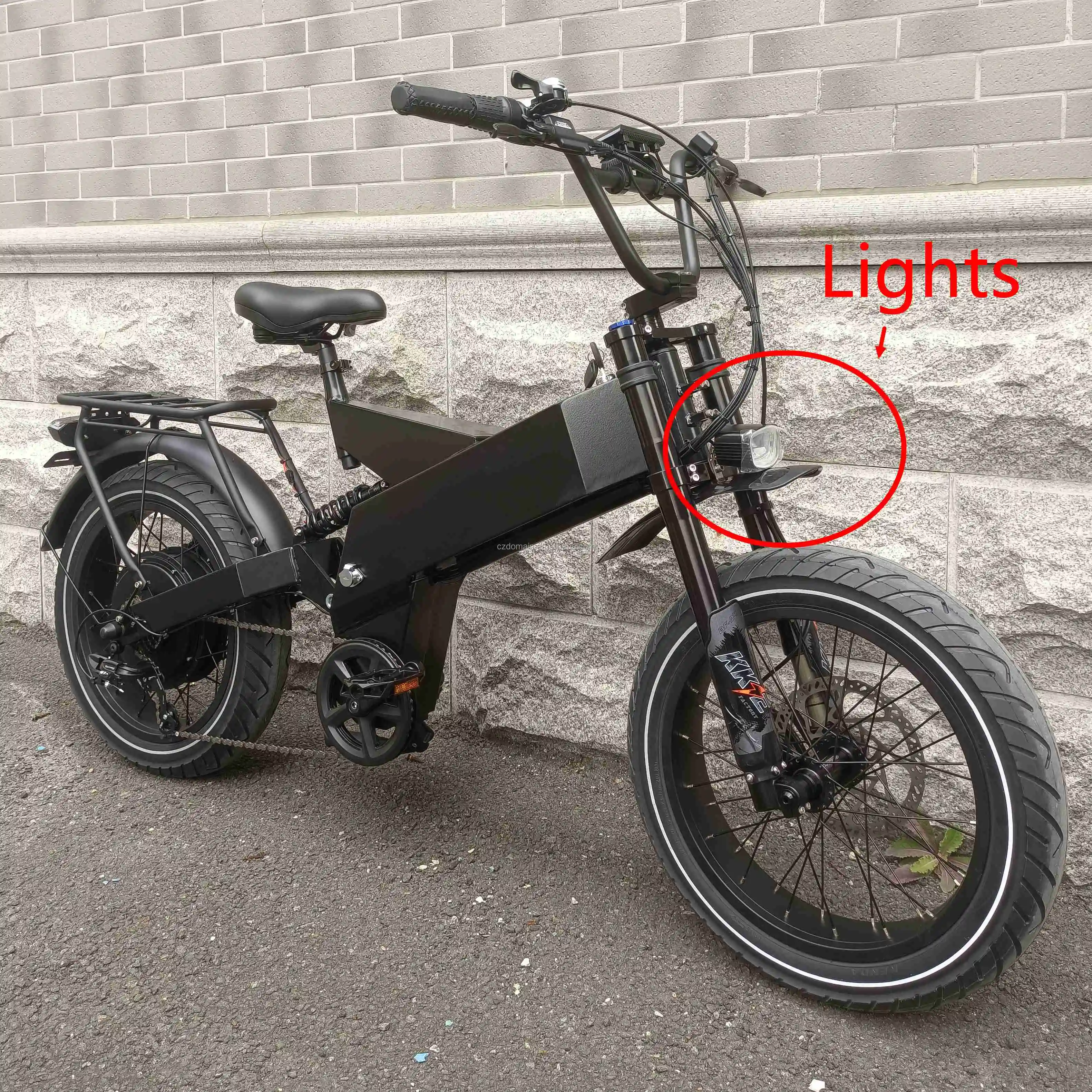 Czdm 3000w E Bike Fatbike Bag Electric Bike Fat Tire Mountain Big Tire Electric Bike - Buy 3000w ...