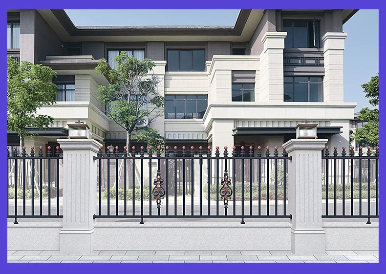 Zinc Steel Frame Metal Fence Panel Made in China for Villa Garden ...