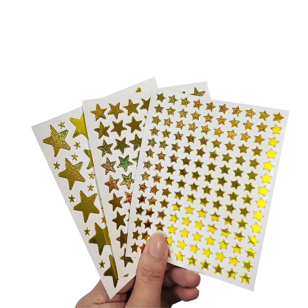 Teacher Shining Star Stickers Label Stickers Five Pointed Star Smiling ...