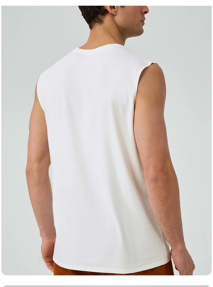 Custom Logo Men's Modal Gym Tank Top Breathable Quick Dry Workout ...