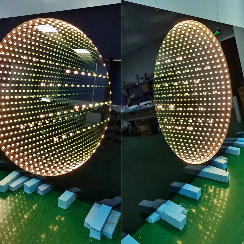 Modern Design Infinity Mirror Large Size LED 3D Mirror Floor for ...