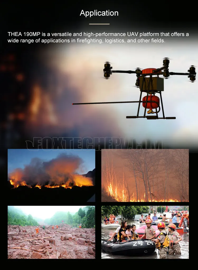 Foxtech THEA 190MP Heavy Lift Drone Frame | UAV for Firefighting ...