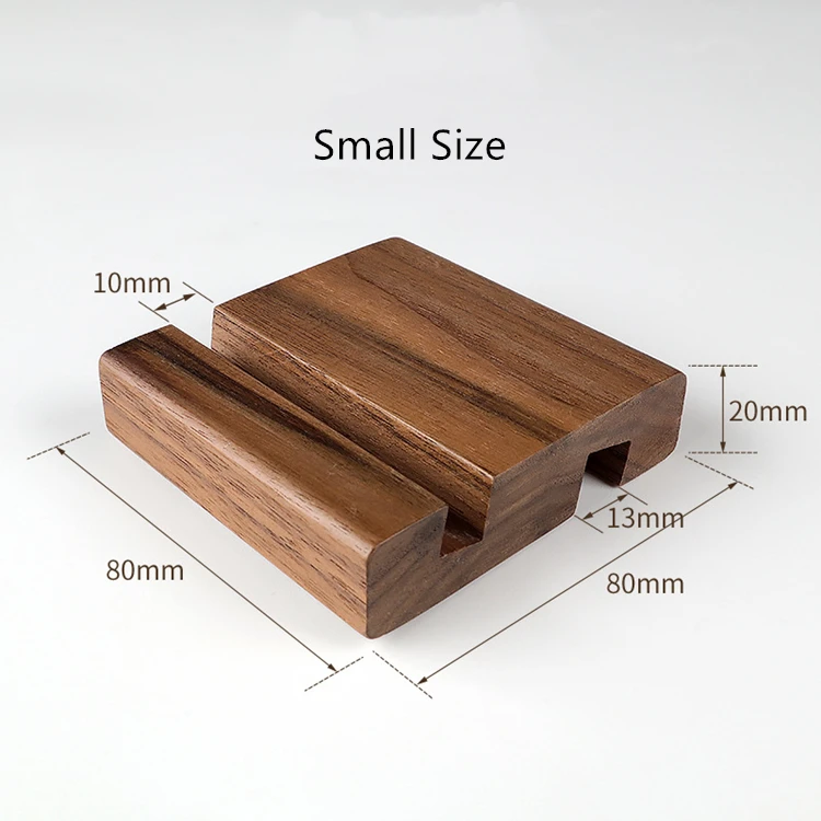 Wholesale Custom Engraved Logo Desktop Stand Walnut Tablet Mobile Cell ...